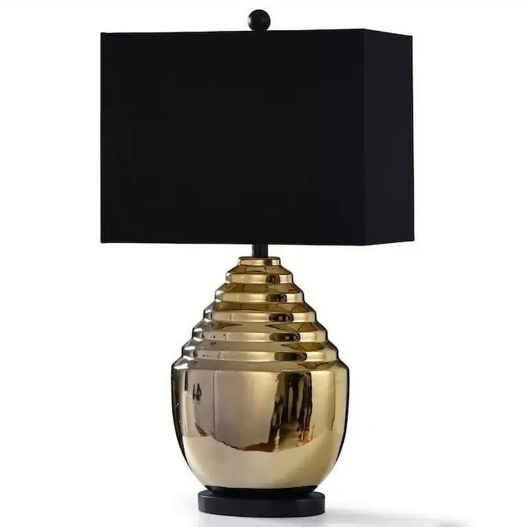 Art Deco Metallic Gold Lamp - Scandinavia Furniture